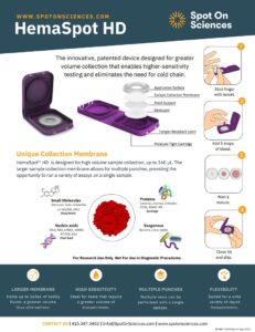 HemaSpot HD | 160 μL Dried Blood Collection Device